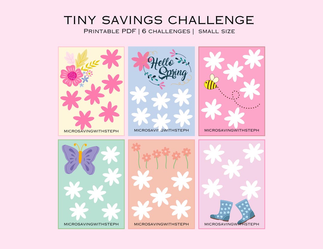 Cute Mini Savings Challenge Printable - Etsy