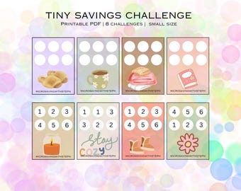 Tiny Savings Challenges Micro Savings Challenges Small Flower Cash ...