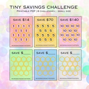 Tiny Savings Challenge Etsy