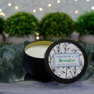 Hand-poured Soy Candle in Black Tin - Etsy