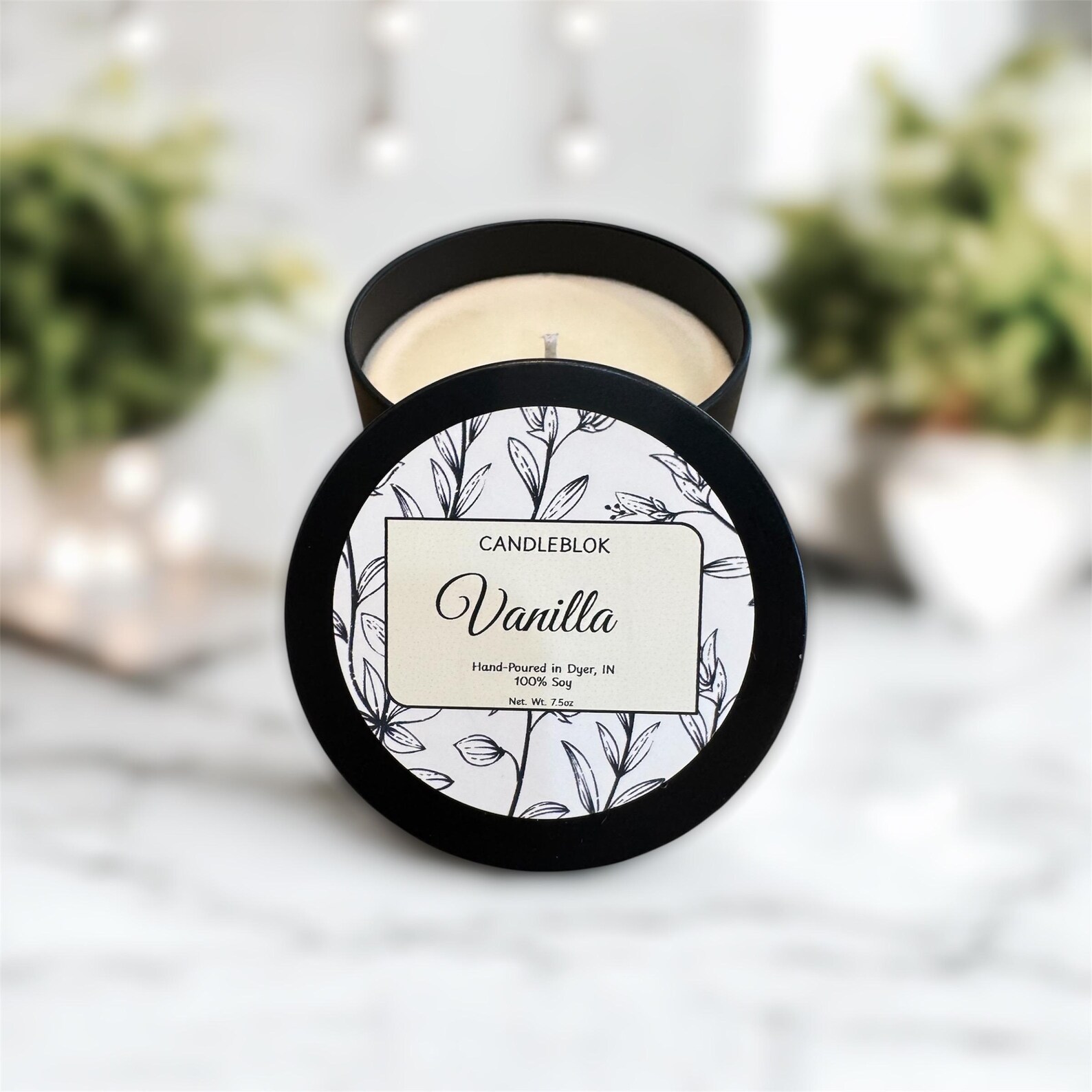 Hand-poured Soy Candle in Black Tin - Etsy