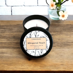 Hand-poured Soy Candle in Black Tin - Etsy