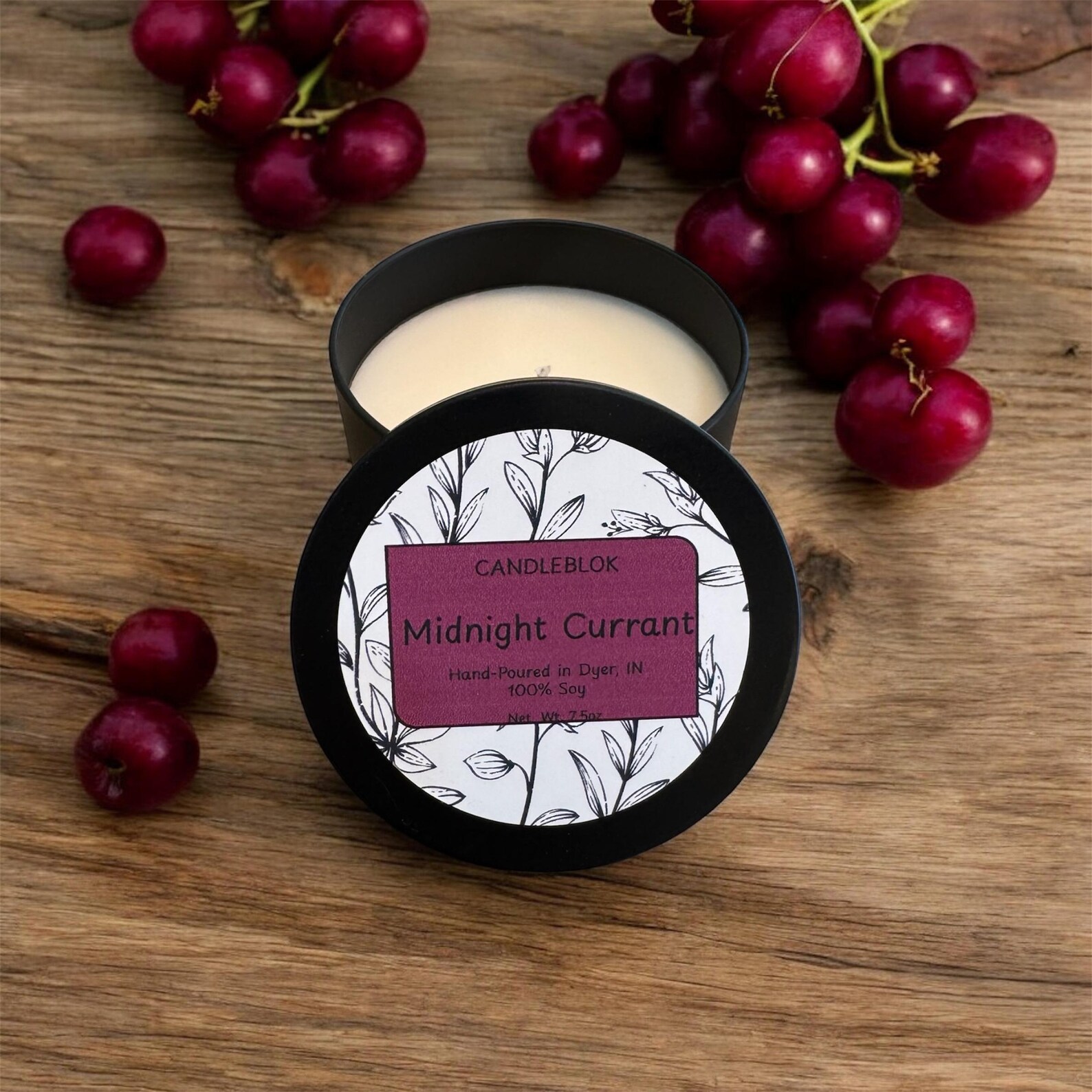 Hand-poured Soy Candle in Black Tin - Etsy