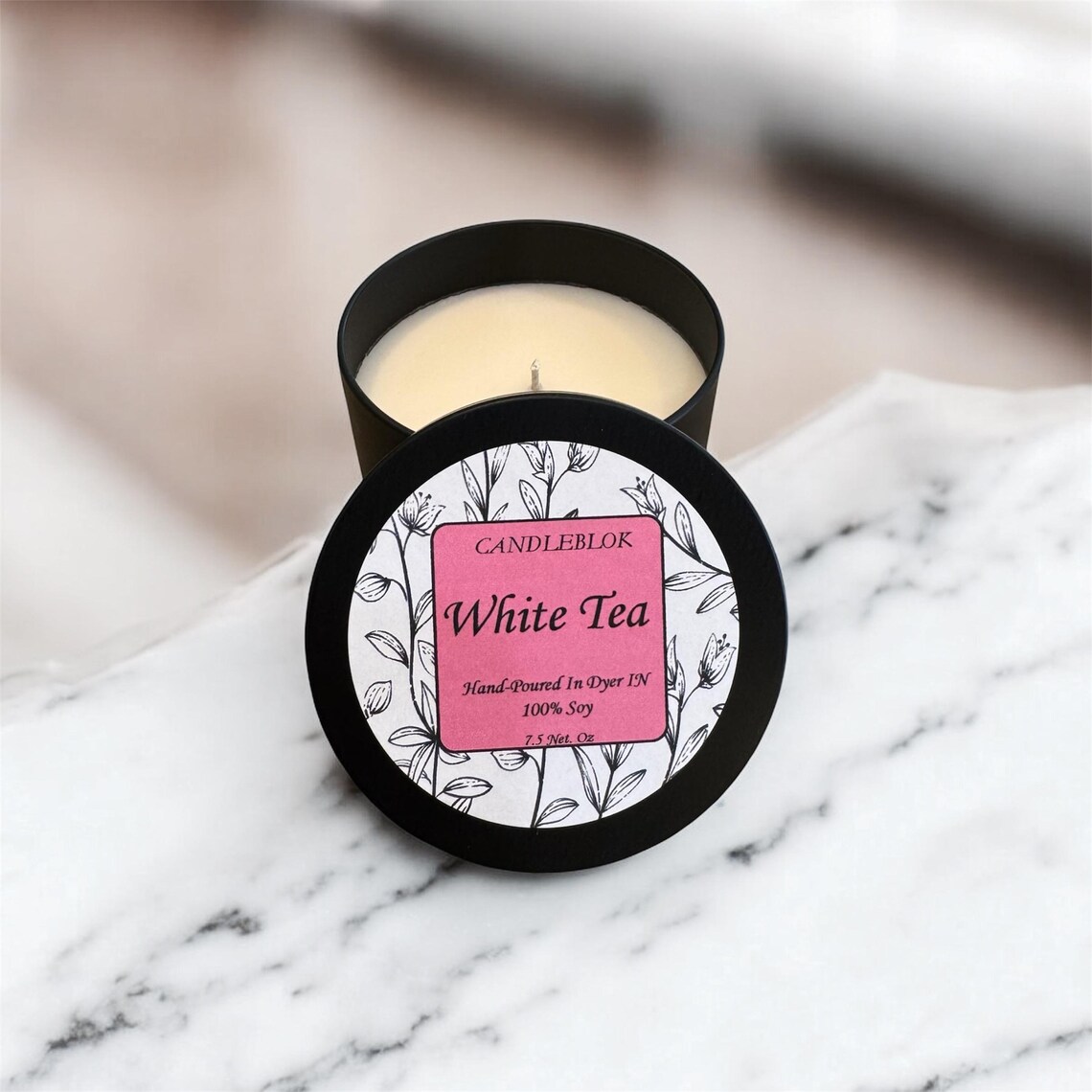 Hand-poured Soy Candle in Black Tin - Etsy