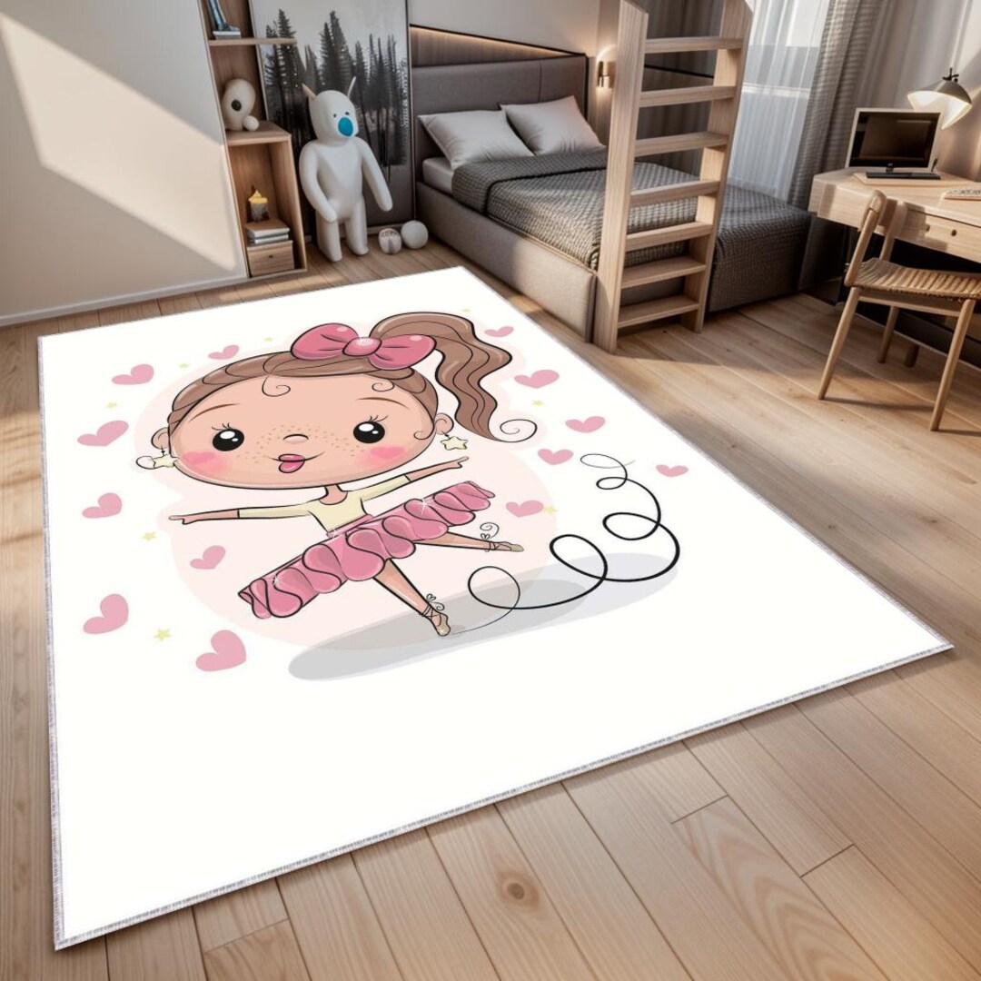 Cartoon Character Rug, Cartoon Character Rug, Baby Room Rug, Baby Girl ...
