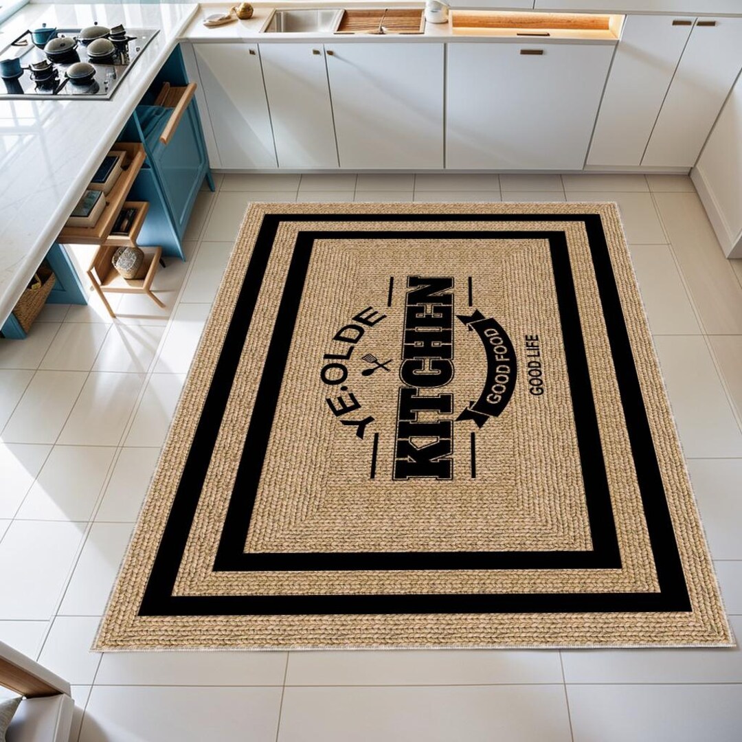 Wicker Printed Rug, Woven Patterned Rug, Checkered Rug, Home Decor Rug ...