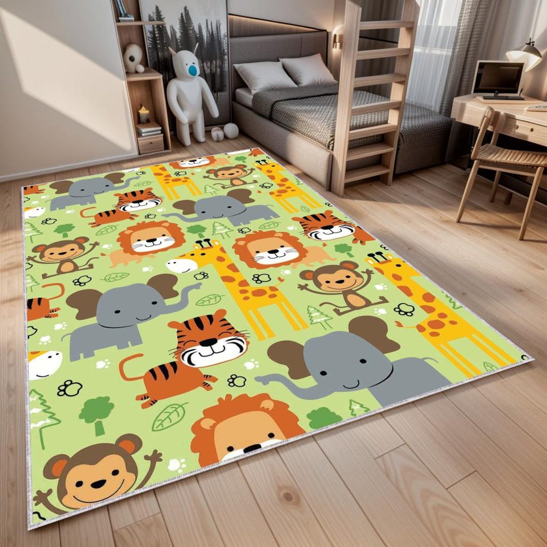 Cartoon Character Rug, Cartoon Character Rug, Baby Room Rug, Baby Girl ...