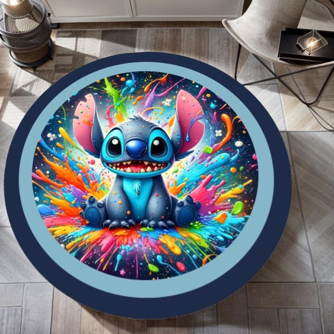 Cartoon Characters Rug, Stitch Fan Rug, Stitch Poster, Gift Idea, Rug ...