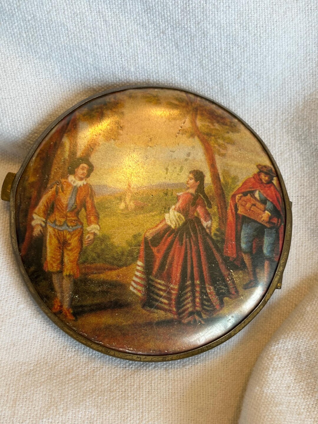 Vintage Victorian Style Compact Mirror: West Germany Double Mirror - Etsy