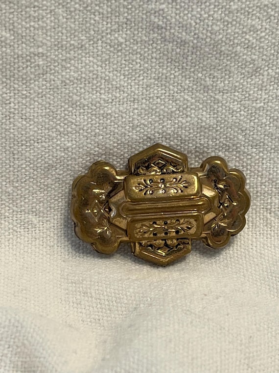 Antique Victorian Gold Toned Pin - Gem
