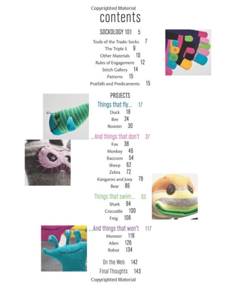 Sockology: 16 New Sock Creatures, Cute & Cuddly NEW! - Etsy