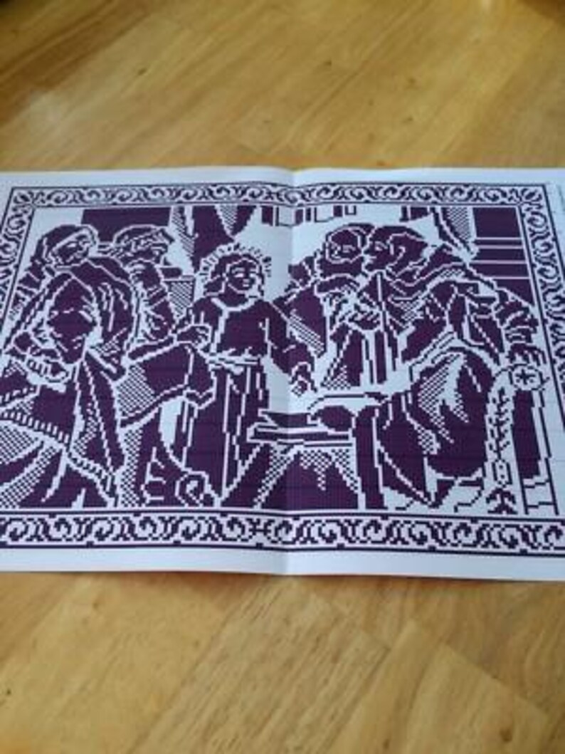 Boy Jesus Filet Crochet Pattern | Vintage Mail Order 7003 - Etsy