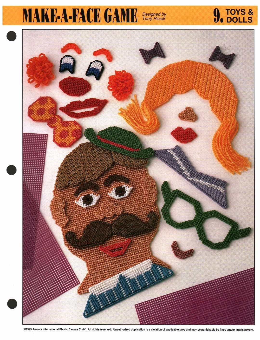Make-a-face Game | Annie's Plastic Canvas Club Toys & Dolls PCC410-01 ...