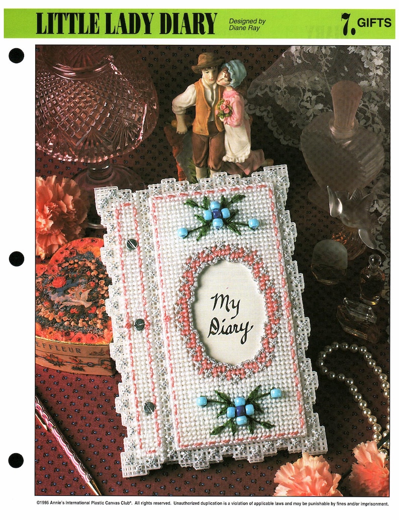 Little Lady Diary | Annie's Plastic Canvas Club Gifts PCC319-06 - Etsy