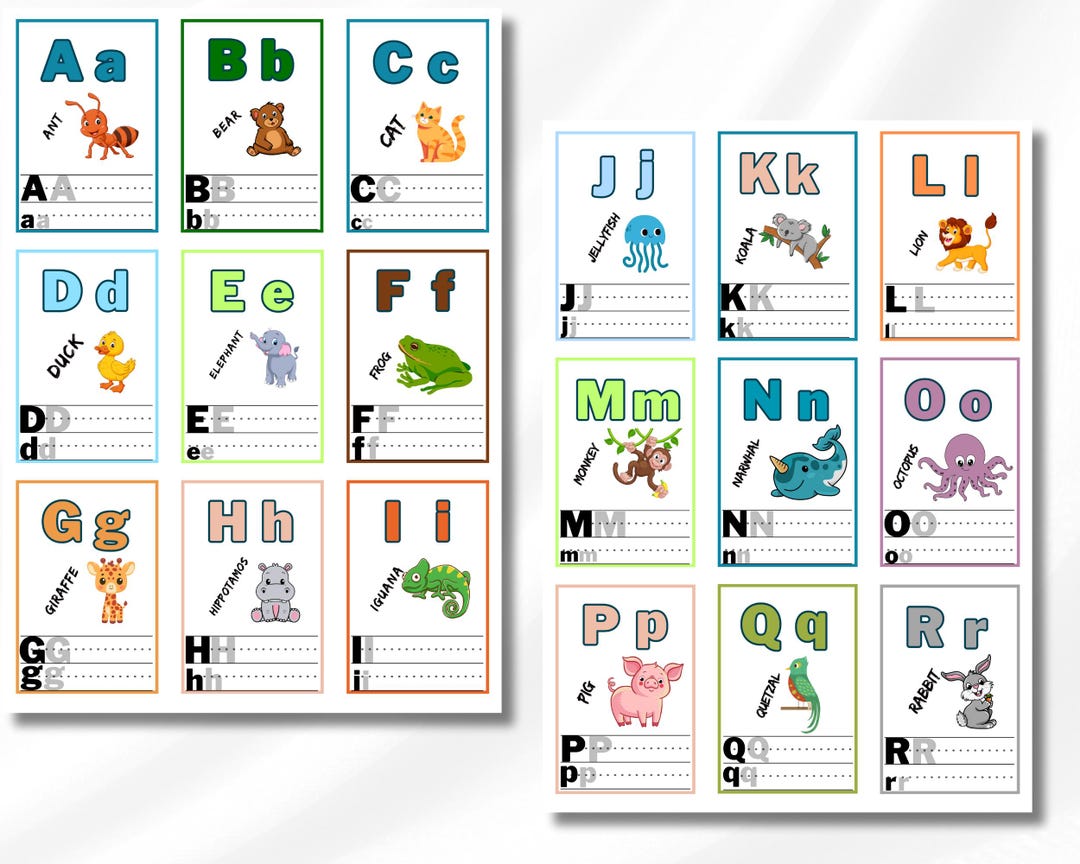 Preschool Learning Flashcards: Alphabet, Numbers, Emotions (printable ...