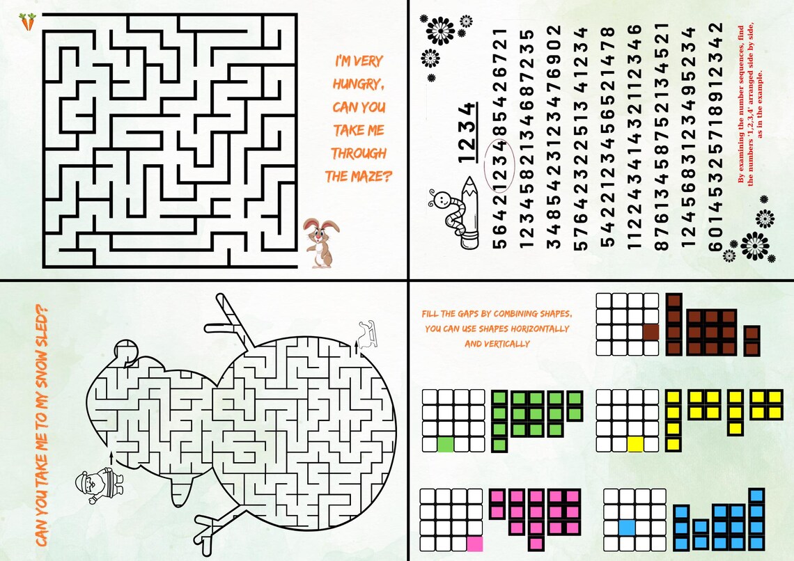 Children, Numbers,digits, Mind and Logic Games,completing Numbers ...