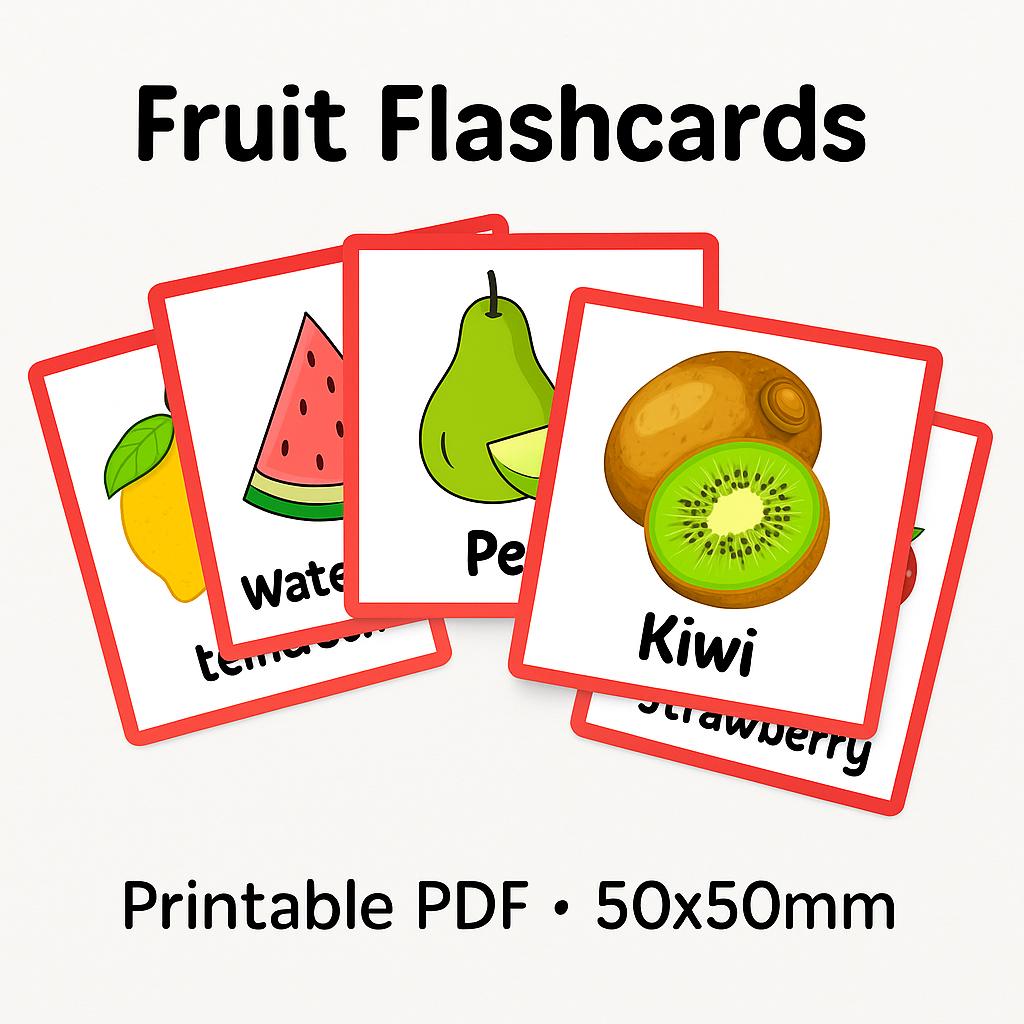 Fruits and Vegetables Flashcards | Preschool Printable PDF | 45 ...