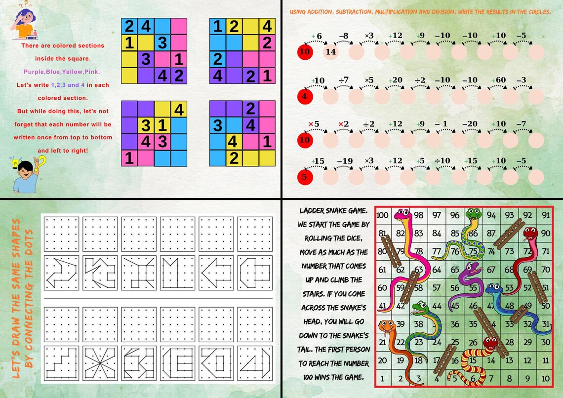 Children, Numbers,digits, Mind and Logic Games,completing Numbers ...