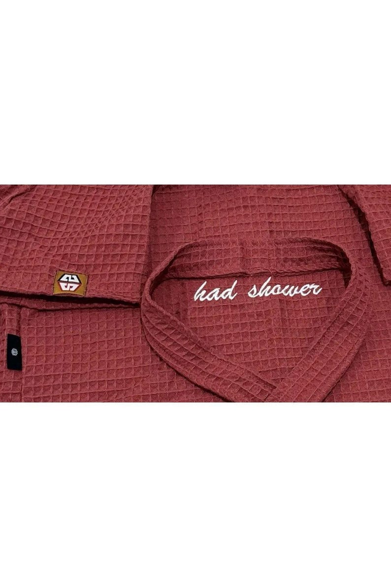 Dog Bathrobe With Hood – “had Shower” Embroidered Towel Robe for Small ...