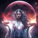 Celestial Magic PRINT - Full Moon Photo, Libra Woman Surreal Gothic ...