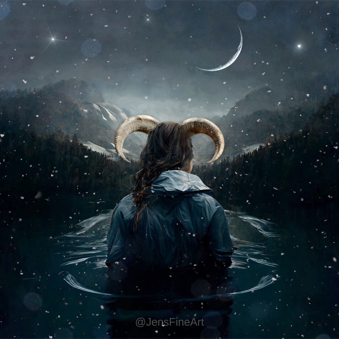 Capricorn New Moon PRINT - Photo Surreal Landscape Winter Solstice Yule ...