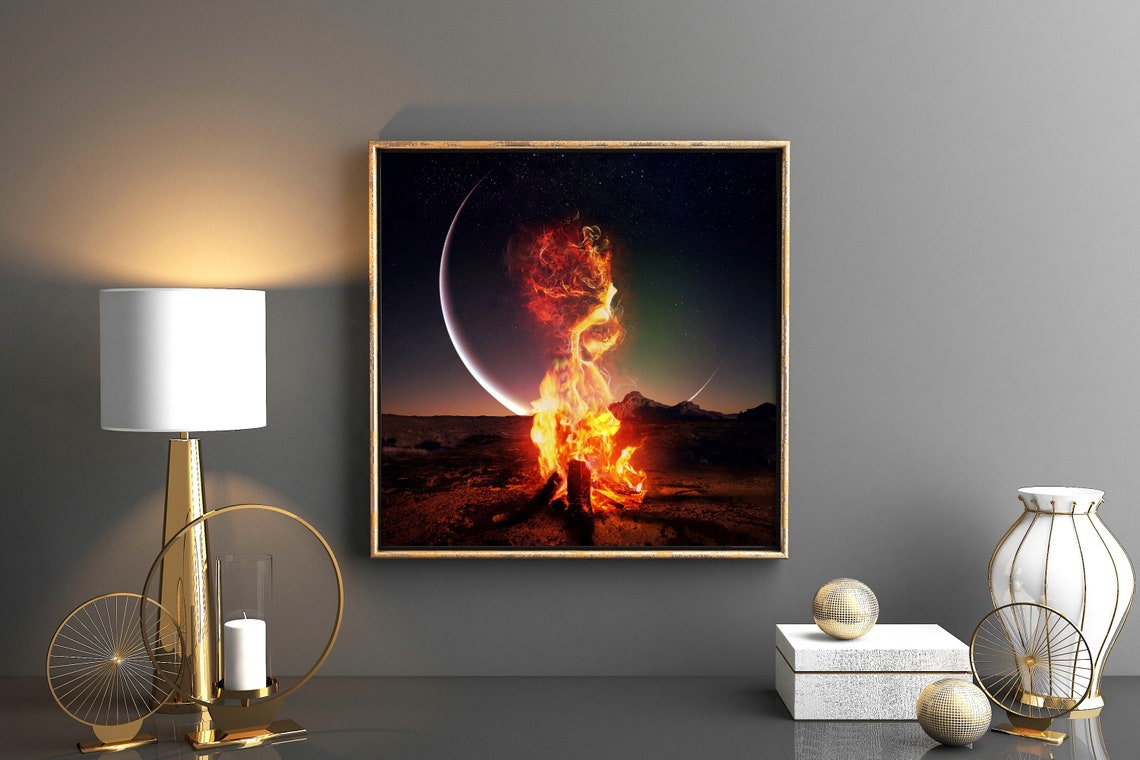 Rebirth by Fire PRINT Aries New Moon Photo Goddess Surreal - Etsy