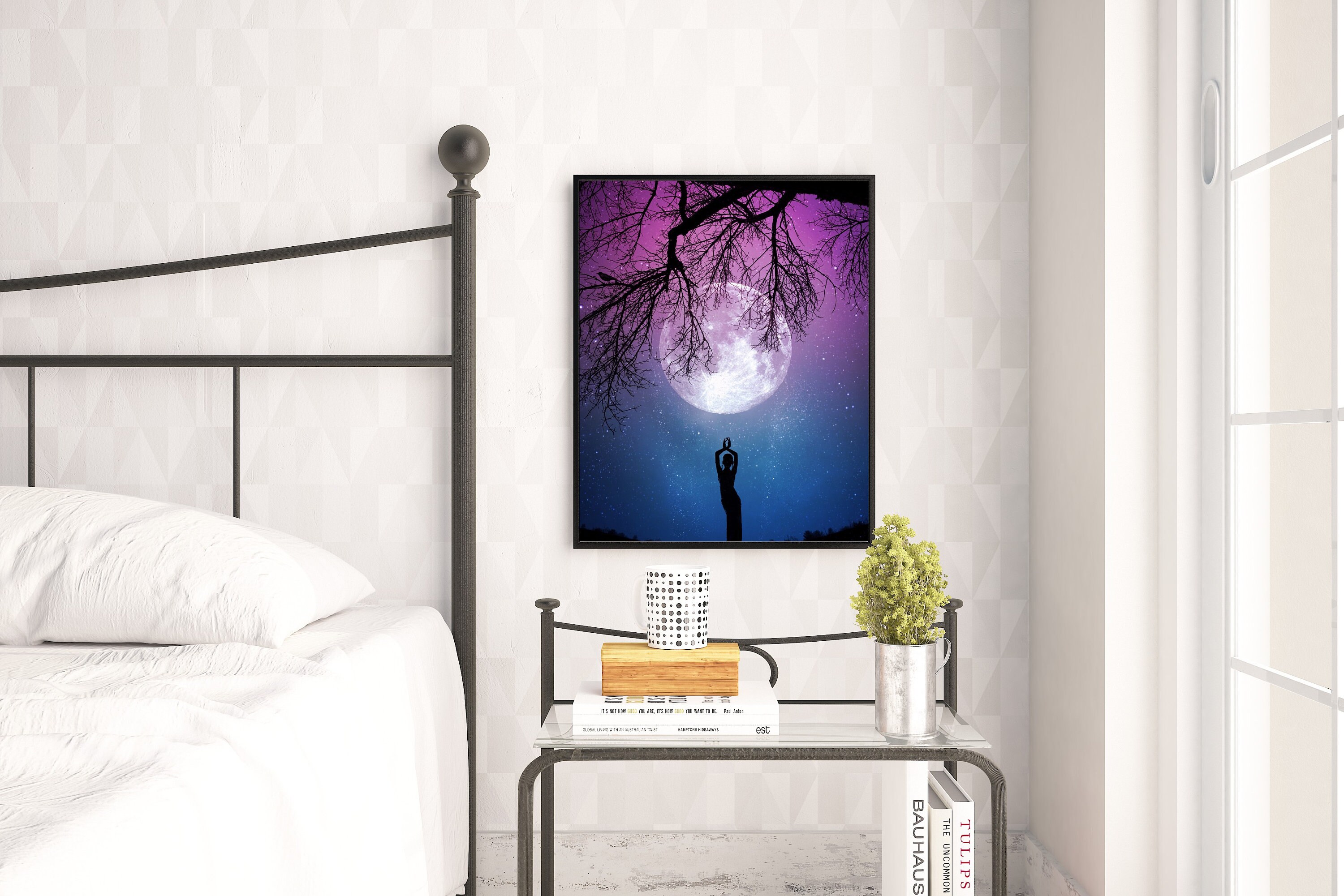 Moon Magic Print Full Super Moon Photo Surreal Landscape Etsy