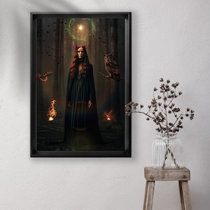Mother Lilith PRINT Demon Goddess, Witch Dark Wall Art Woman Wicca ...
