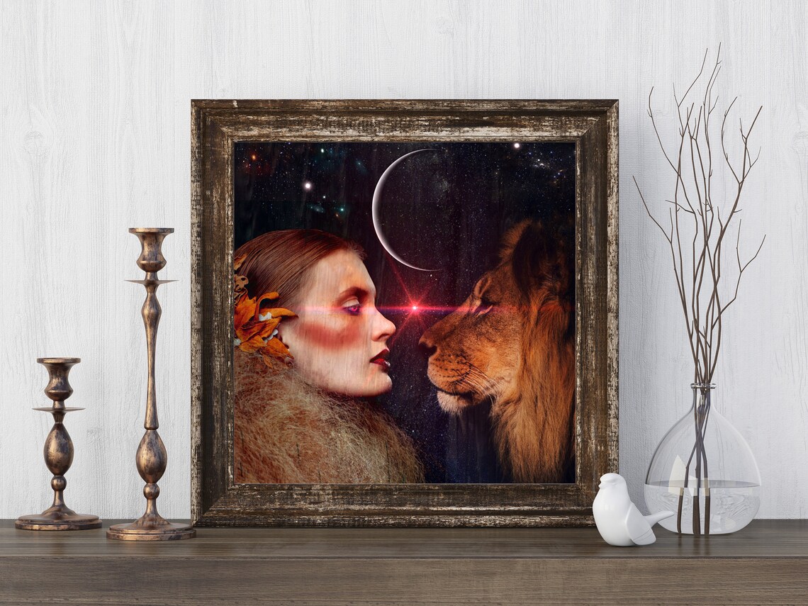 Lion's Gate PRINT - Leo New Moon Photo Lion Spirit Animal Wall Art Home ...