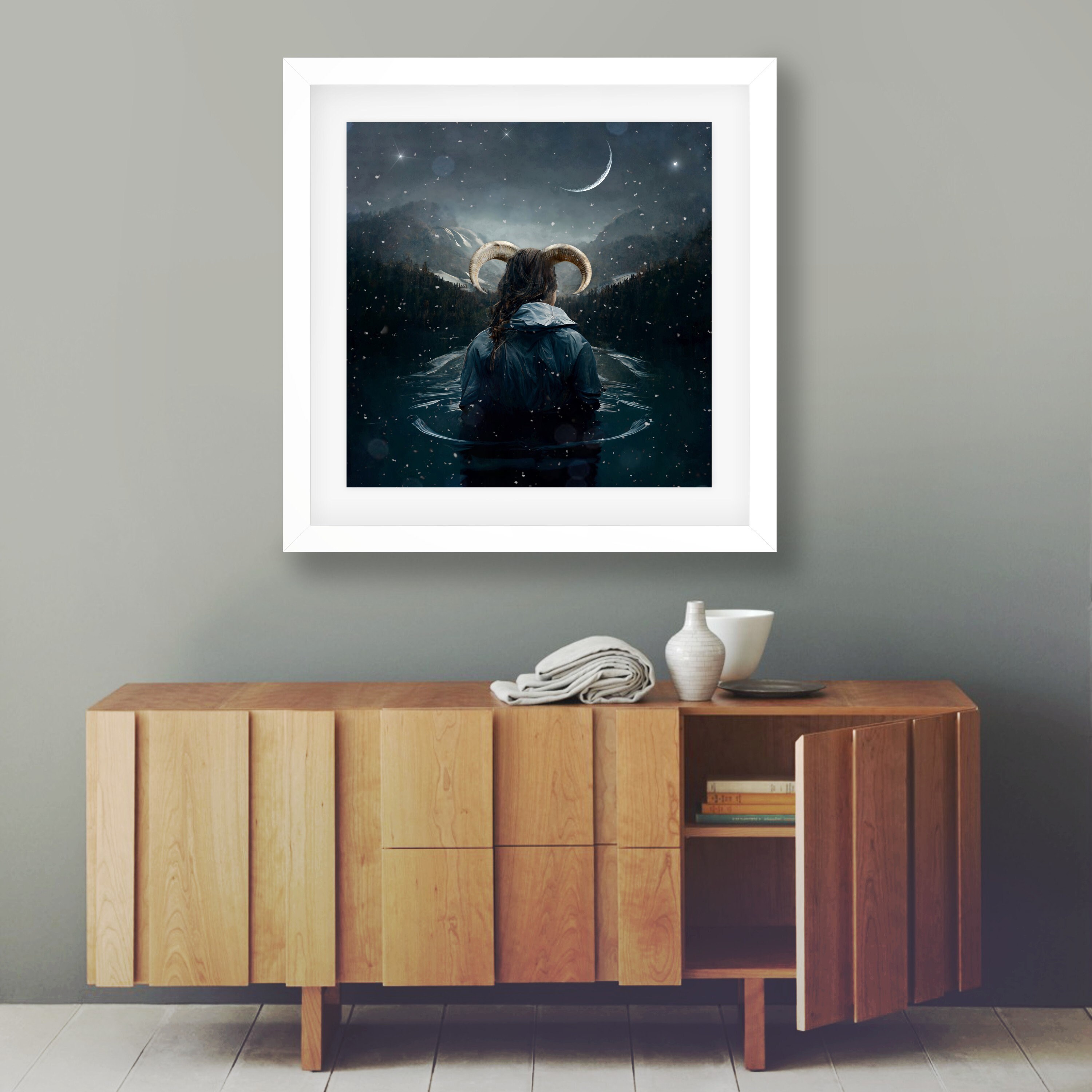 Capricorn New Moon PRINT - Photo Surreal Landscape Winter Solstice Yule ...