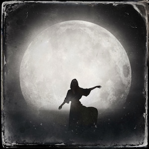 Lady of the Silver Moon PRINT - Full Moon Photo Goddess Surreal Gothic ...