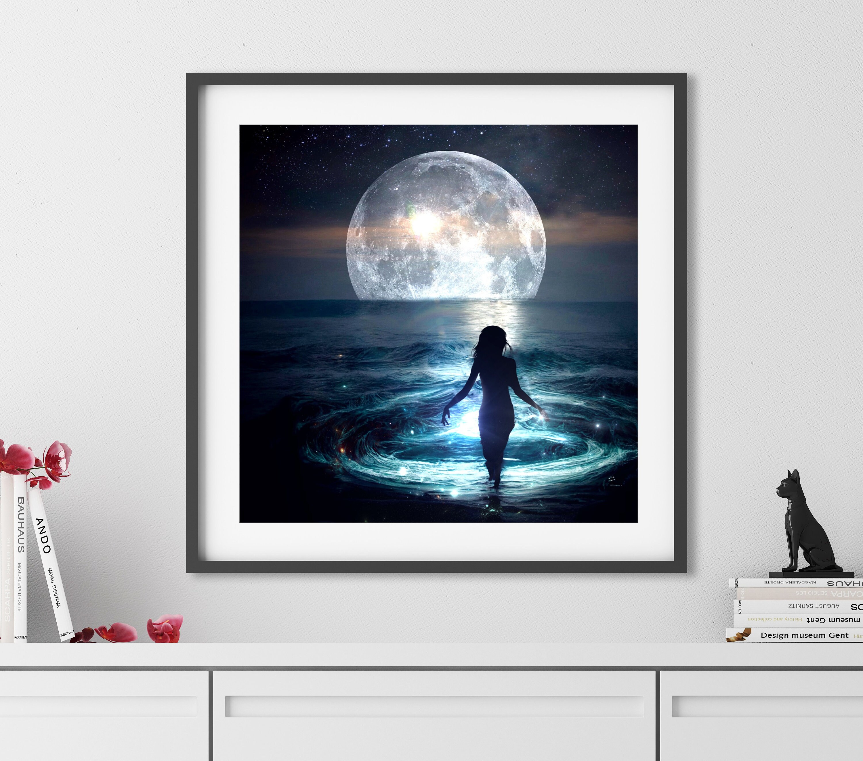 Spell Water PRINT Pisces Full Moon Photo Ocean Lake Deep - Etsy