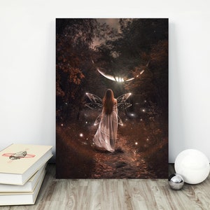 Moon Fae PRINT Forest Fairytale Fairy Virgo Taurus Photo Woods Surreal ...