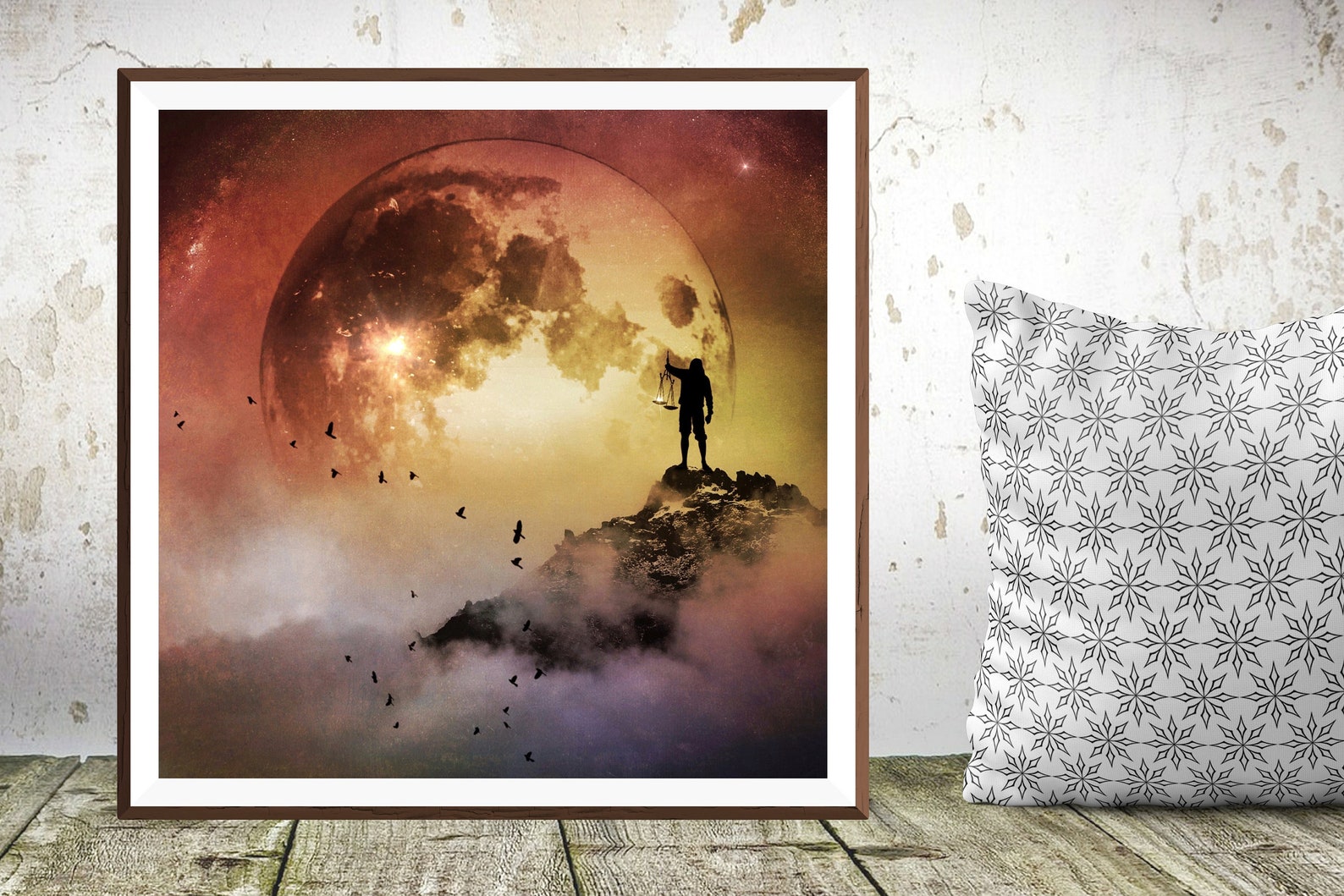 Libra Man PRINT Full Moon Photo Surreal Landscape Fine Art - Etsy