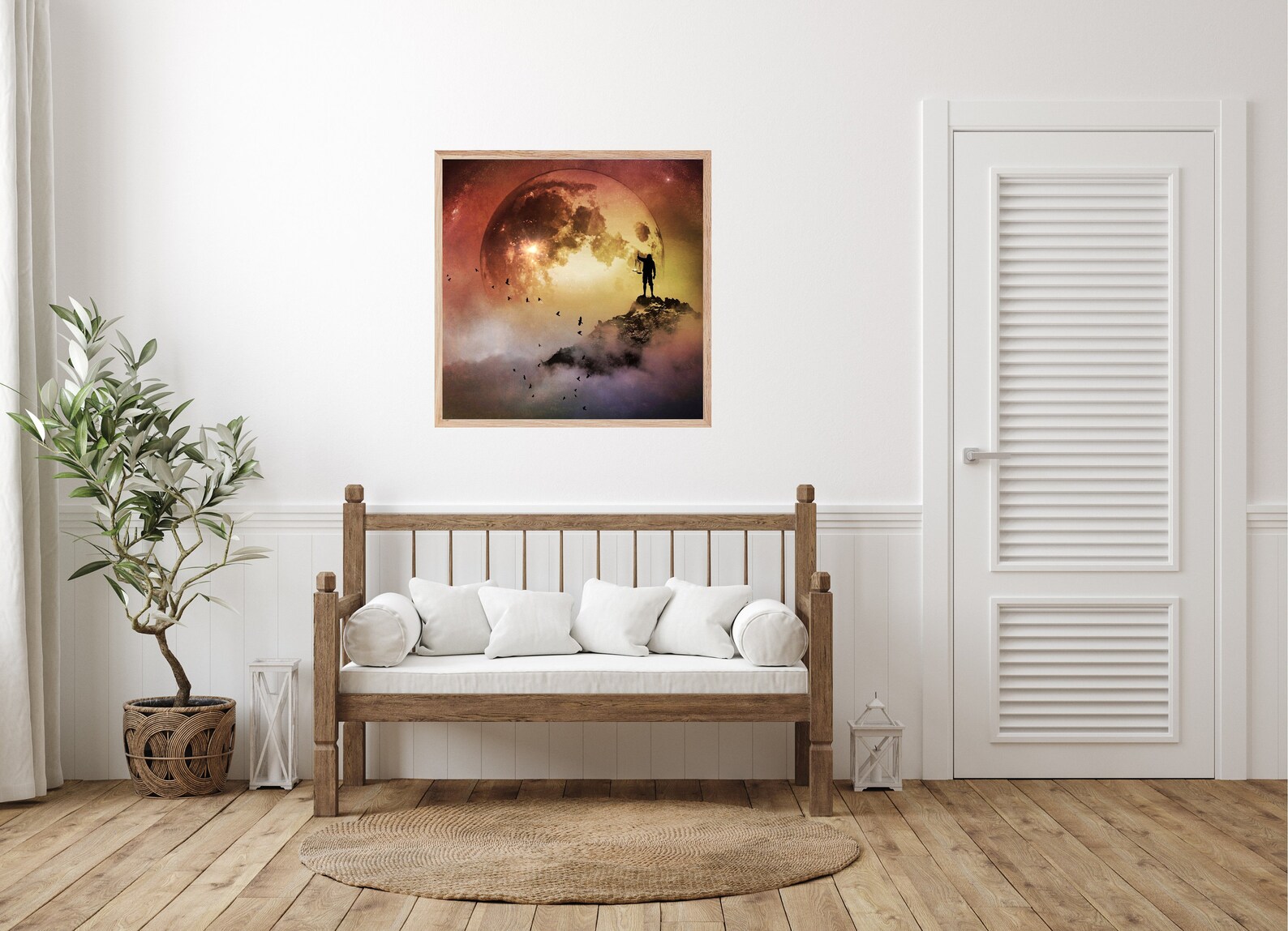 Libra Man PRINT Full Moon Photo Surreal Landscape Fine Art - Etsy