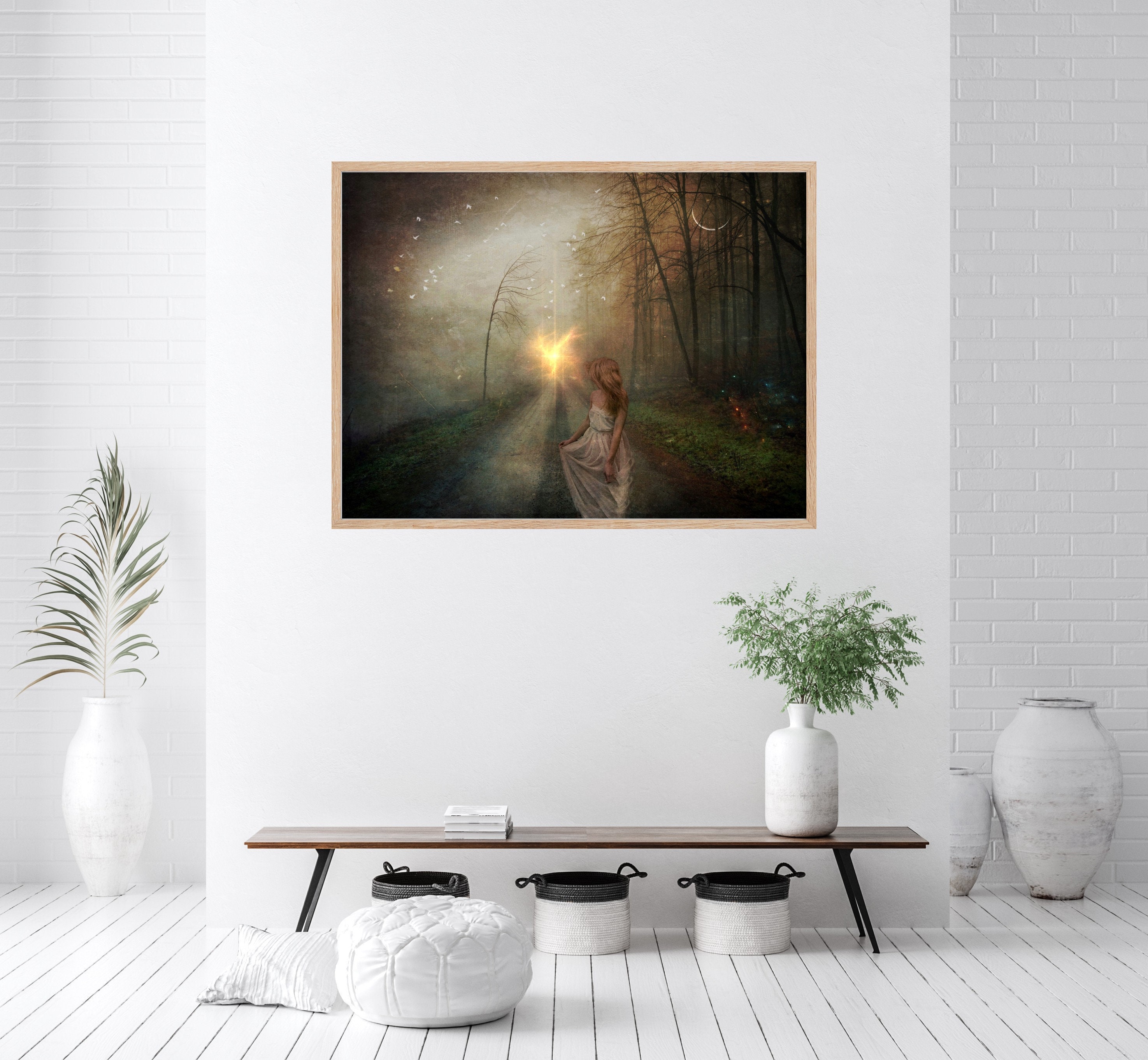 Running From Destiny PRINT - Surreal Photo Sunlight Path Landscape ...