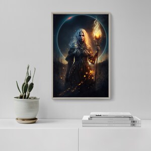 Aries Eclipse PRINT - Dark Moon Photo, Surreal Gothic Astrology Woman ...