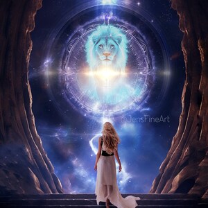 Lion's Gate Portal PRINT - Leo Woman Photo, Sirius Cosmic Universe Art ...