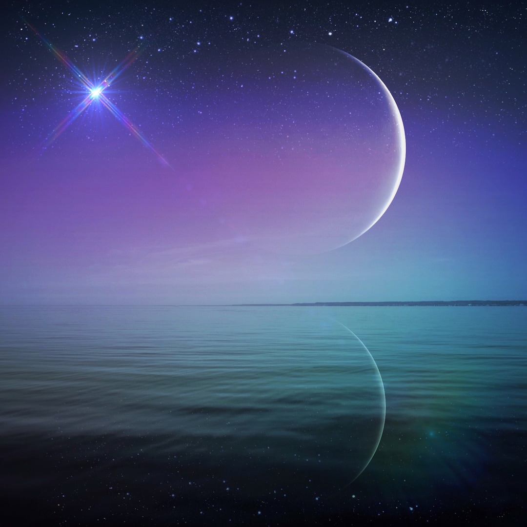 Magical Pisces New Moon PRINT - Photo Surreal Landscape Water Lake ...