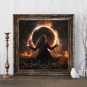 Eclipse Magic PRINT - Solar Eclipse Aries Fire Sign Photo, New Moon ...