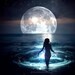 Spell Water PRINT Pisces Full Moon Photo Ocean Lake Deep Wall Art Home ...