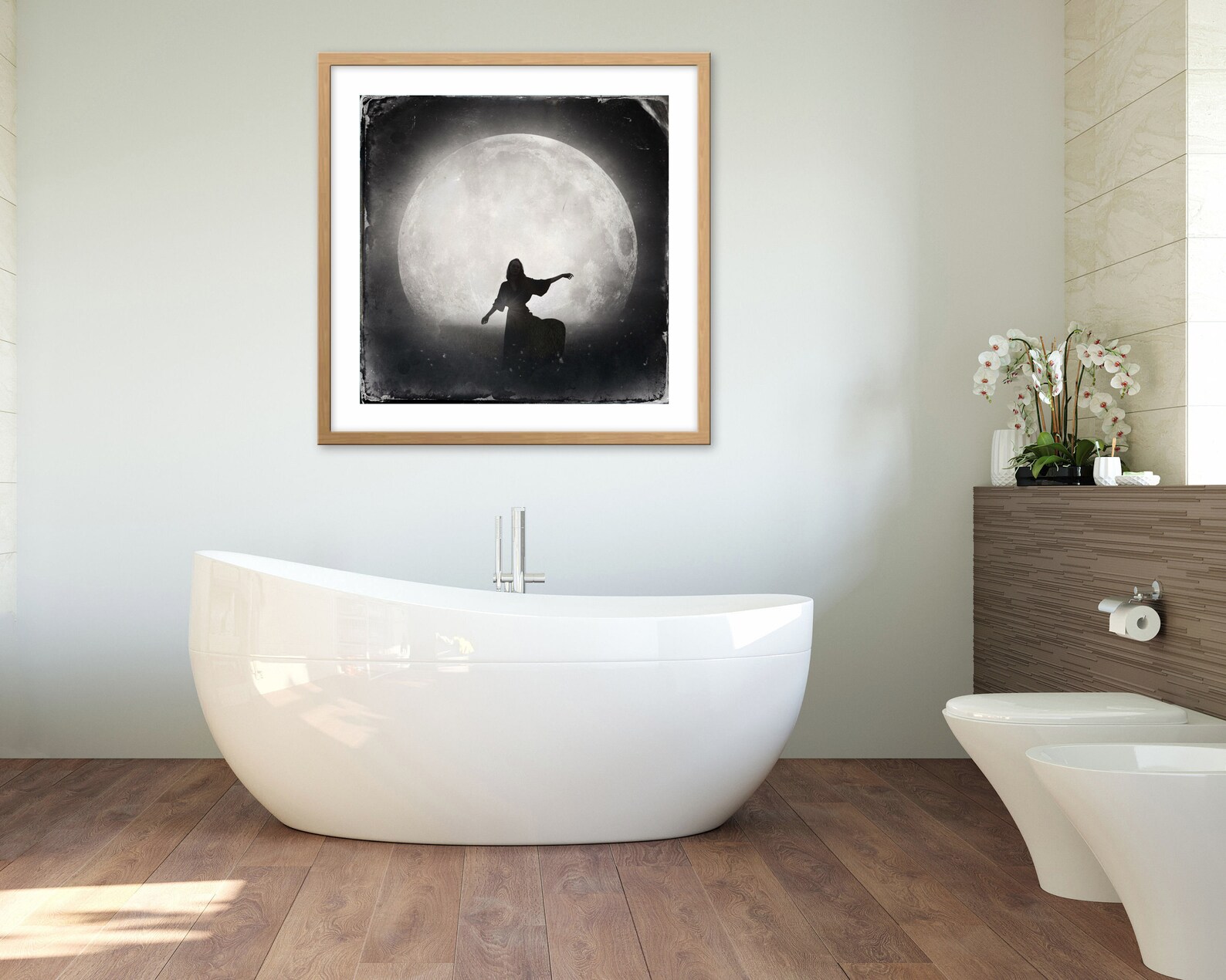 Lady of the Silver Moon PRINT Full Moon Photo Goddess | Etsy