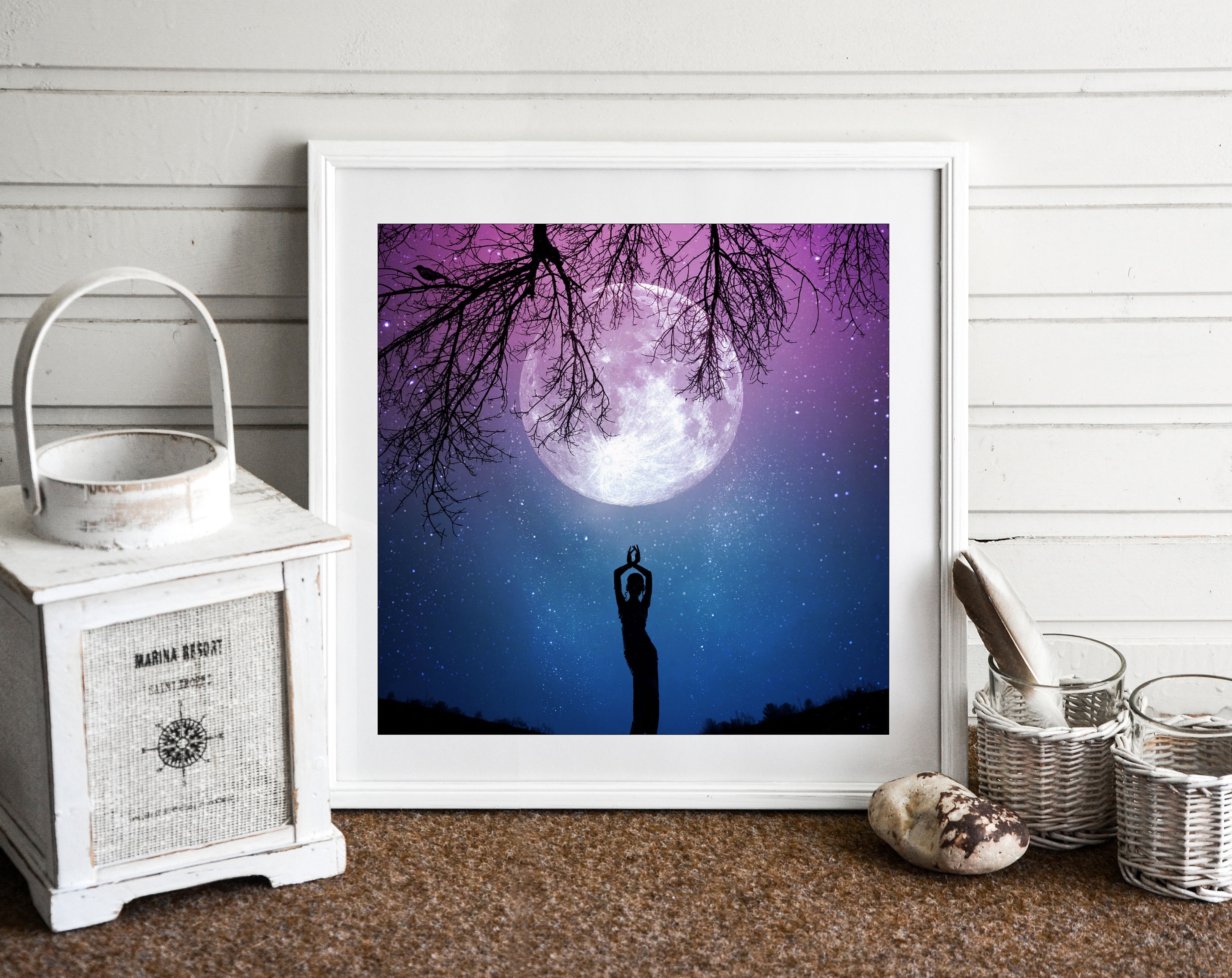 Moon Magic PRINT Full Super Moon Photo Surreal Landscape | Etsy