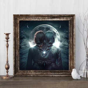 Eternal Duality PRINT - Full Moon Gemini Photo Surreal Landscape Art ...