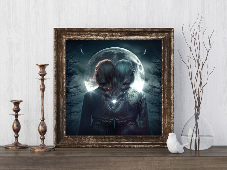 Eternal Duality PRINT - Full Moon Gemini Photo Surreal Landscape Art ...