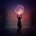 Virgo Full Moon PRINT - Photo Virgo Surreal Ocean Home Decor Fullmoon ...
