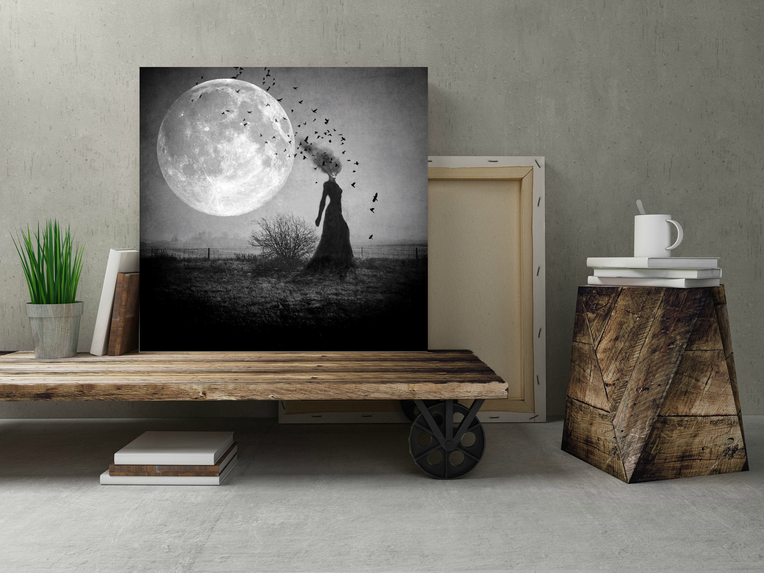 The Witching Hour PRINT Full Super Moon Photo Goddess | Etsy