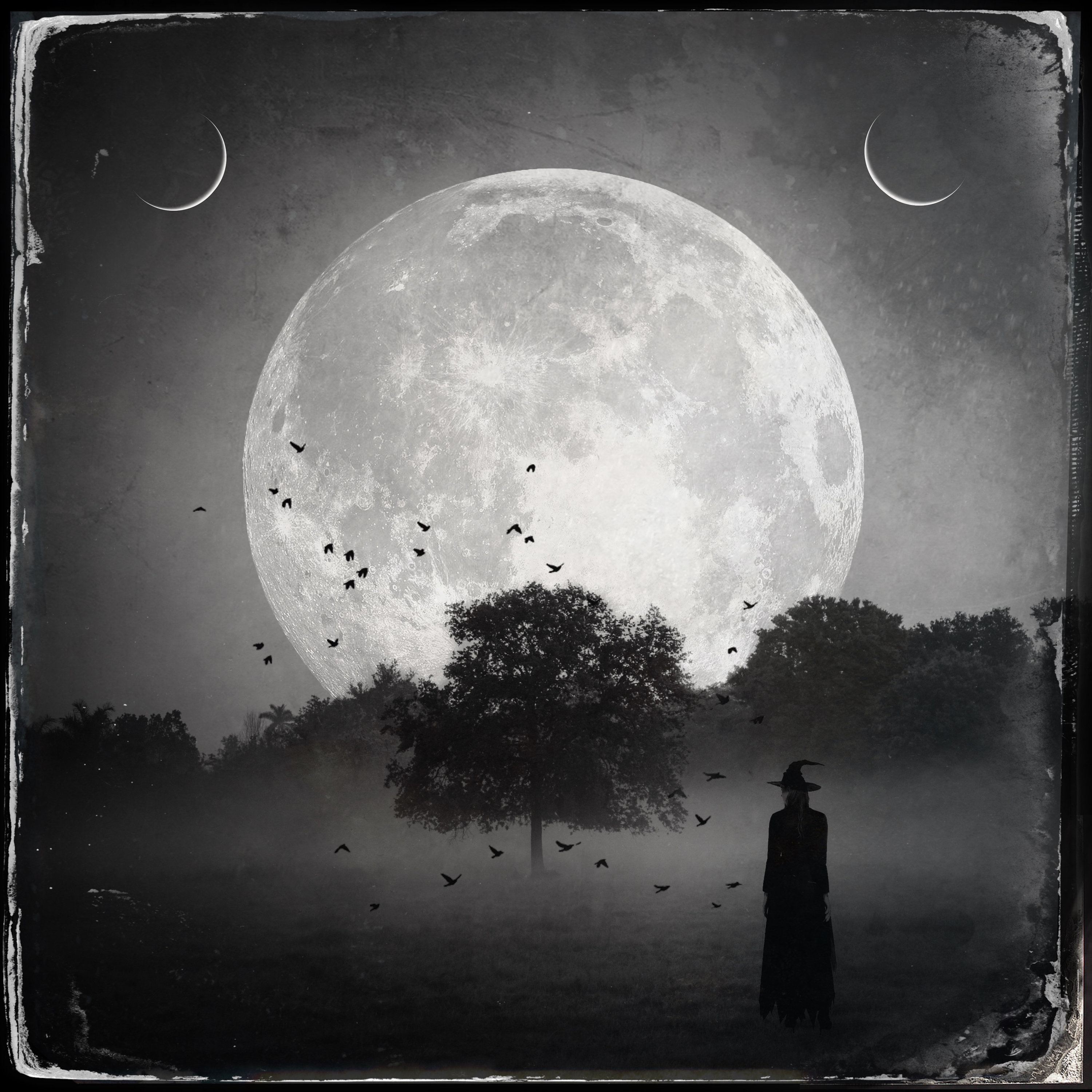 Sculpture handmade art goth art Creepy moon face Art & Collectibles ...