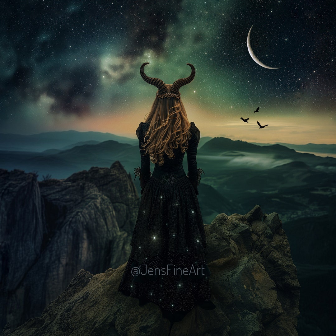 Peaks of Reflection PRINT - New Moon Capricorn Woman Photo Surreal ...