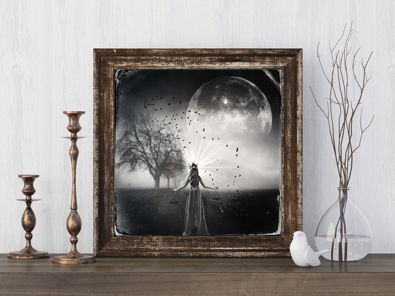 Balancing the Elements PRINT Full Moon Libra Scales Photo - Etsy